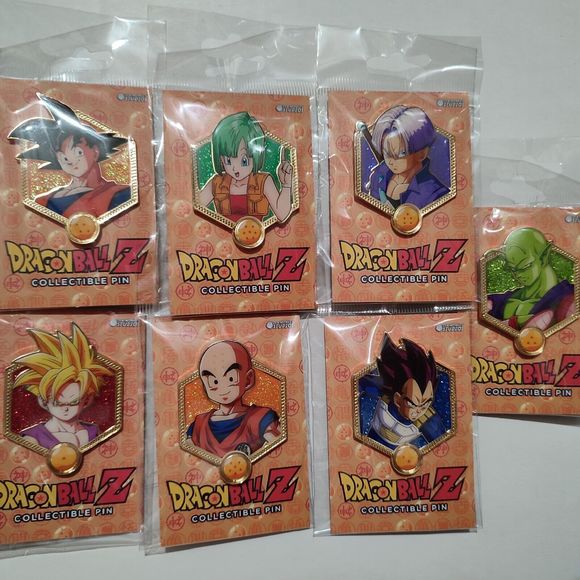 Toei | Jewelry | Dragon Ball Z Full Golden Series Enamel Pins Set Of 7 ...
